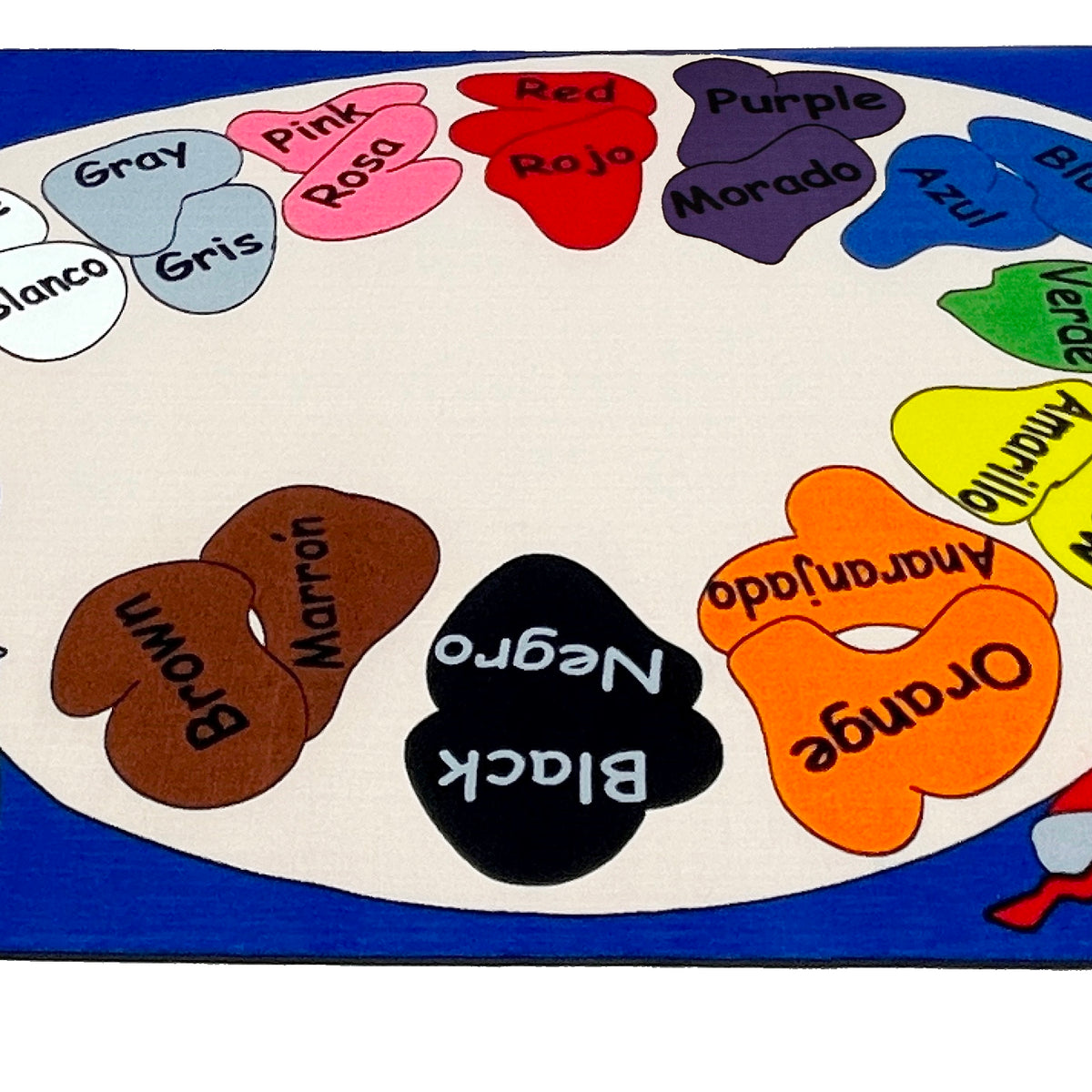 Paint Palette Spanish Circle Time Rug – KidCarpet.com