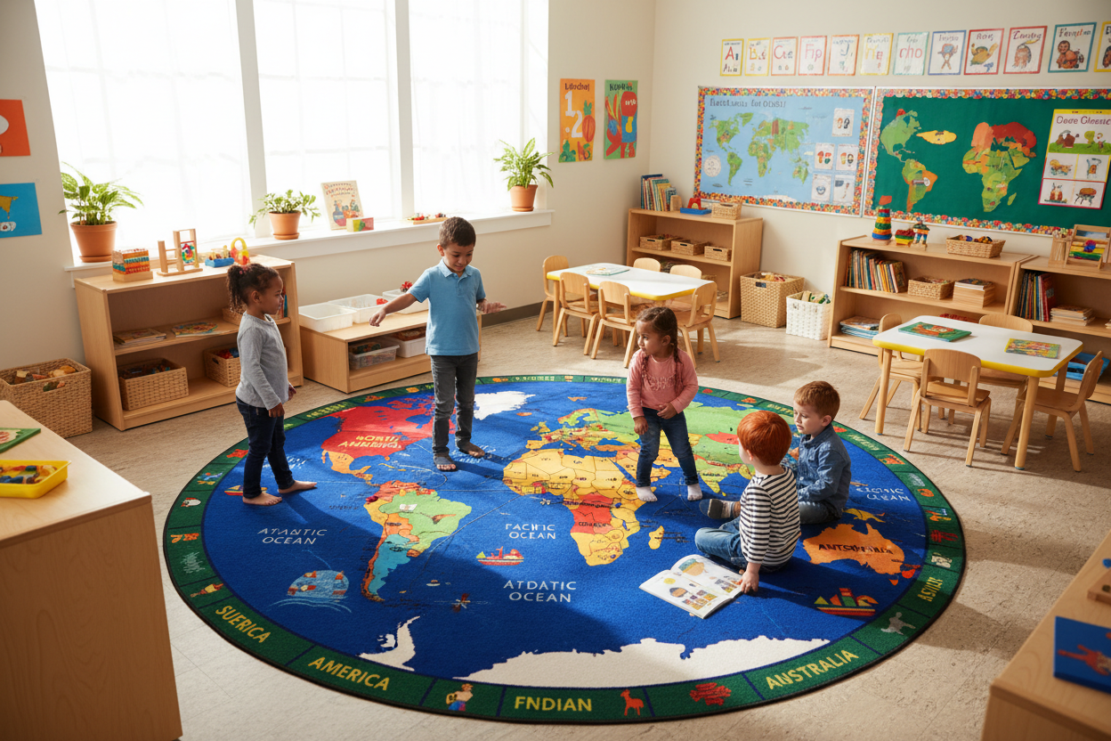 Geography Rugs for Kids – World Maps & Educational Rugs – KidCarpet ...