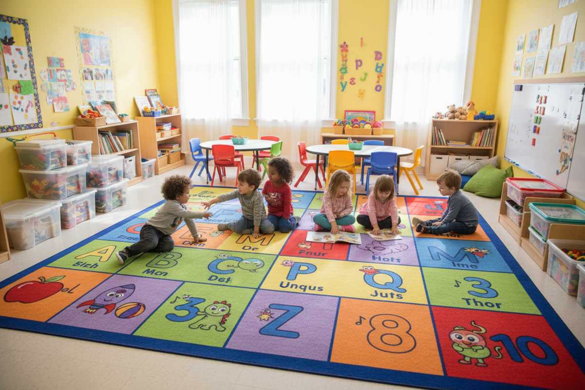 Alphabet, Number & Phonics Rugs for Kids – Interactive Learning ...