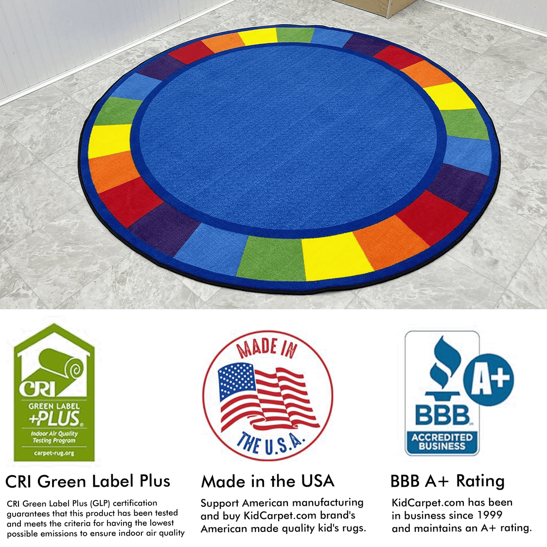Colors Full Circle Rug – KidCarpet.com
