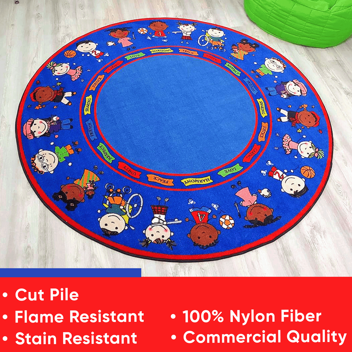 Friends Full Circle Rug – KidCarpet.com