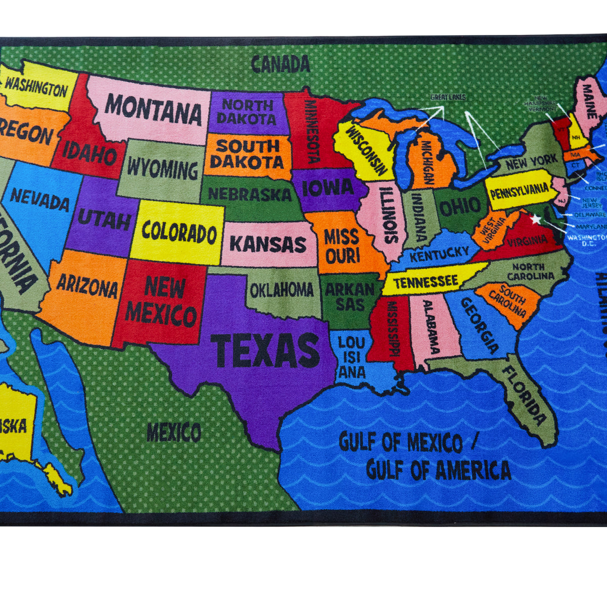 Map of the USA Classroom Rug – KidCarpet.com
