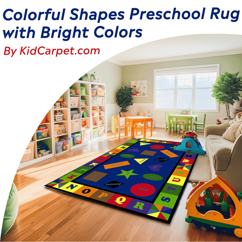 Colorful Shapes Rug With BRIGHT Colors – KidCarpet.com