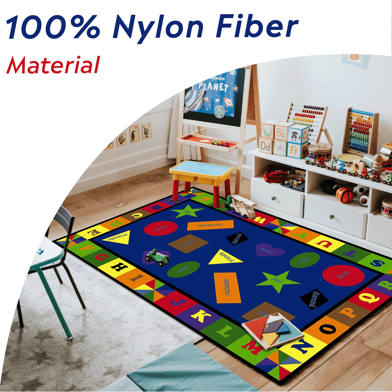 Colorful Shapes Rug With BRIGHT Colors – KidCarpet.com
