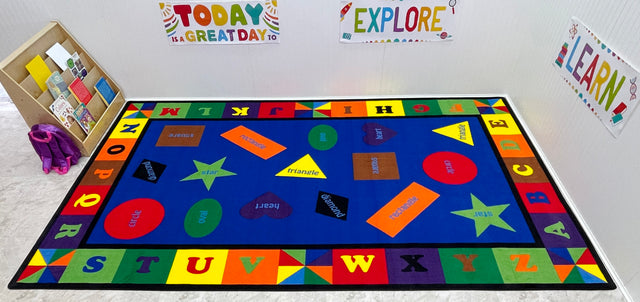 Colorful Shapes Rug With BRIGHT Colors – KidCarpet.com
