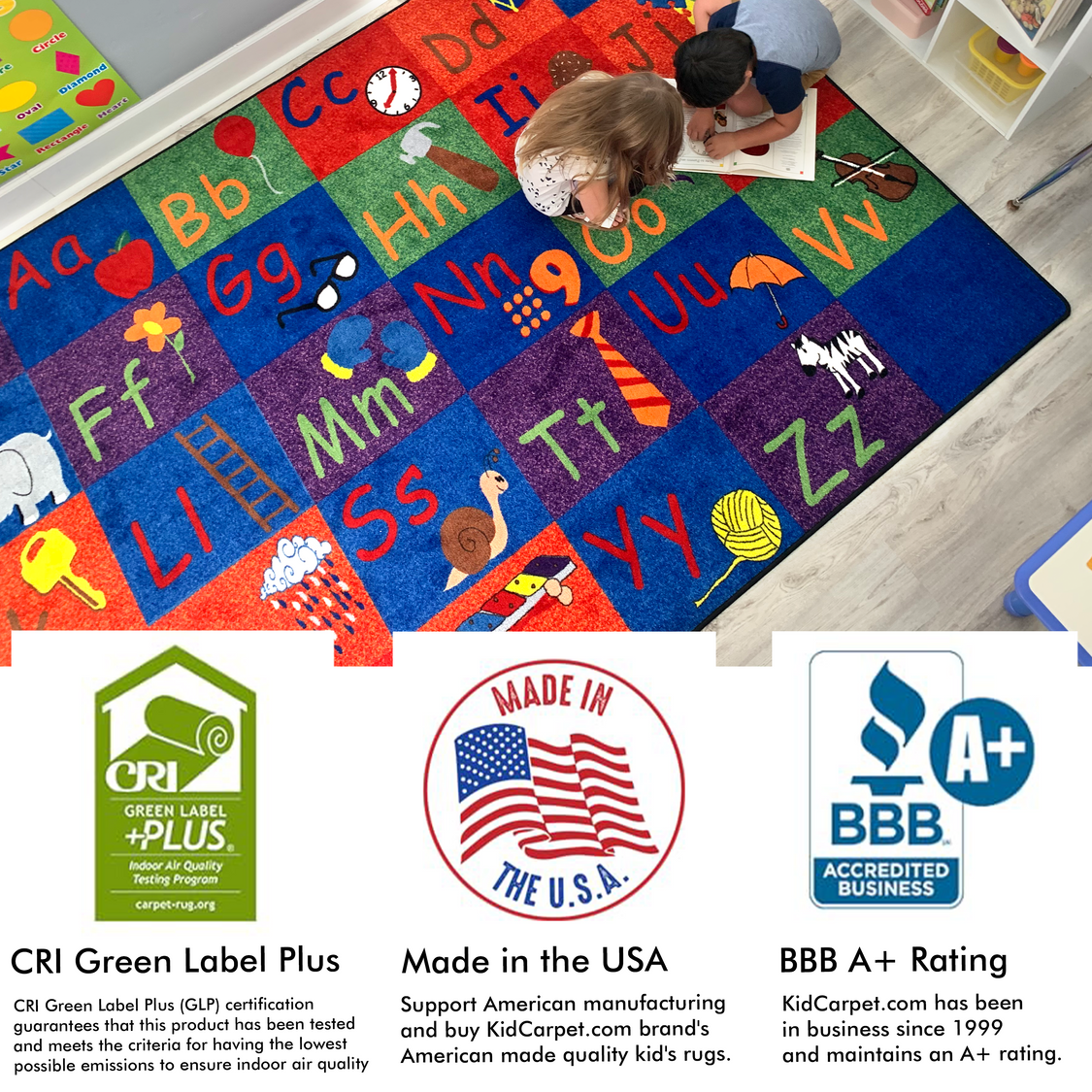 All In A Row Letter Rug – KidCarpet.com