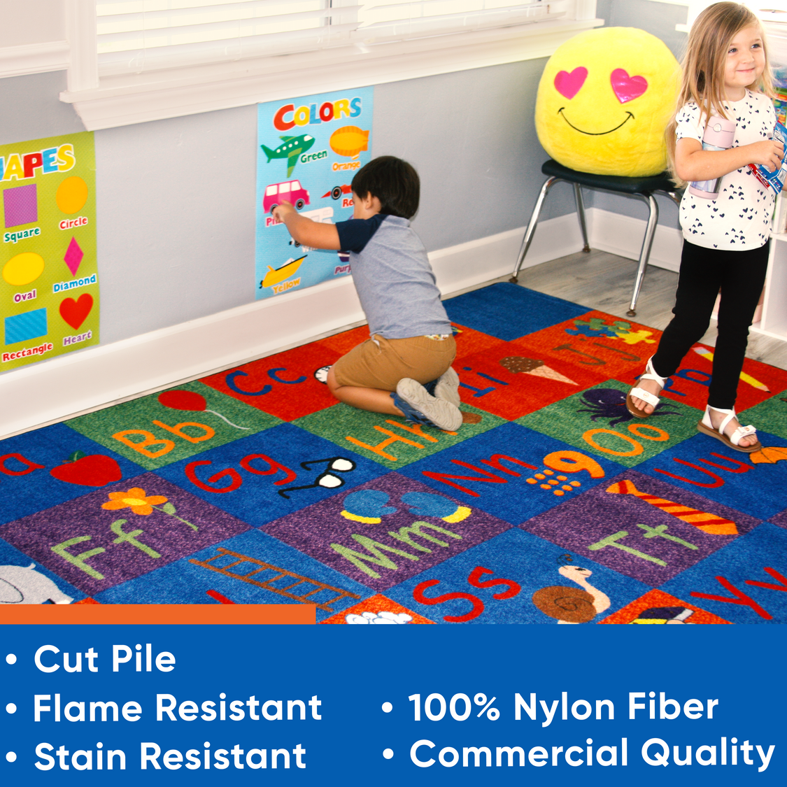 All In A Row Letter Rug – KidCarpet.com