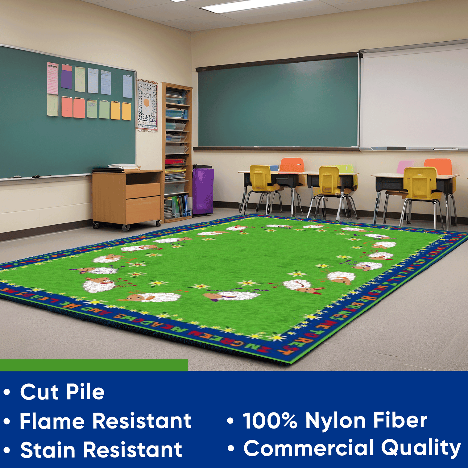 Little Lambs of God Circle Time Rug – KidCarpet.com