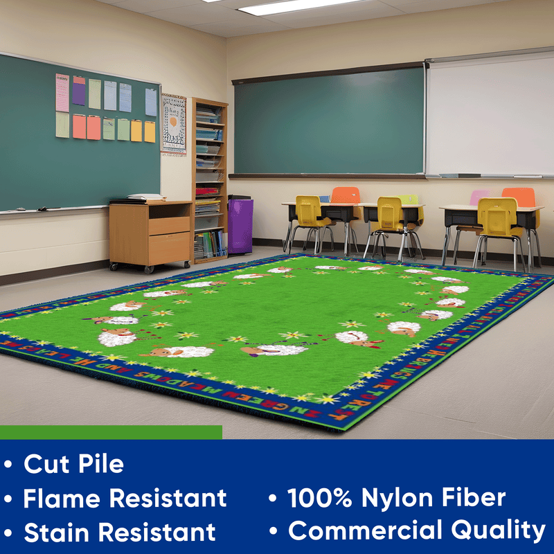 Little Lambs of God Circle Time Rug – KidCarpet.com