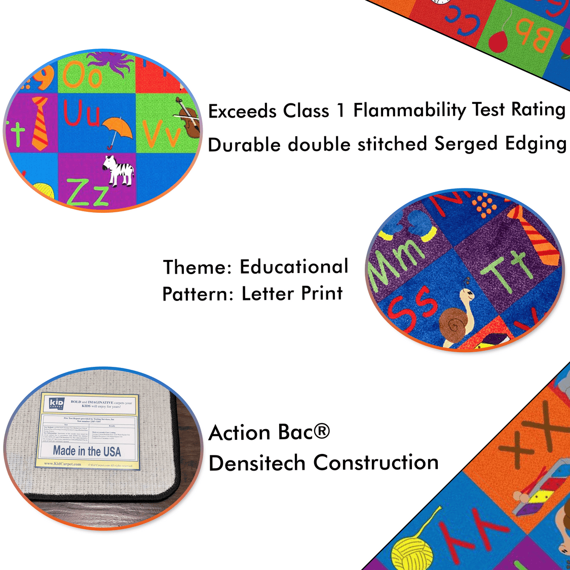 All In A Row Letter Rug – KidCarpet.com