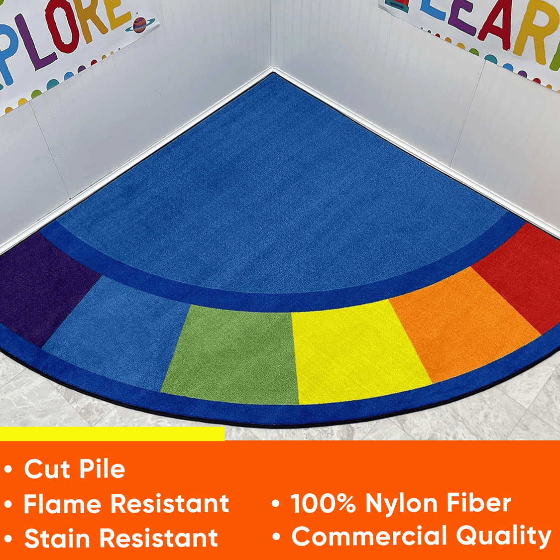 Colors Corner Quarter Circle Rug – KidCarpet.com