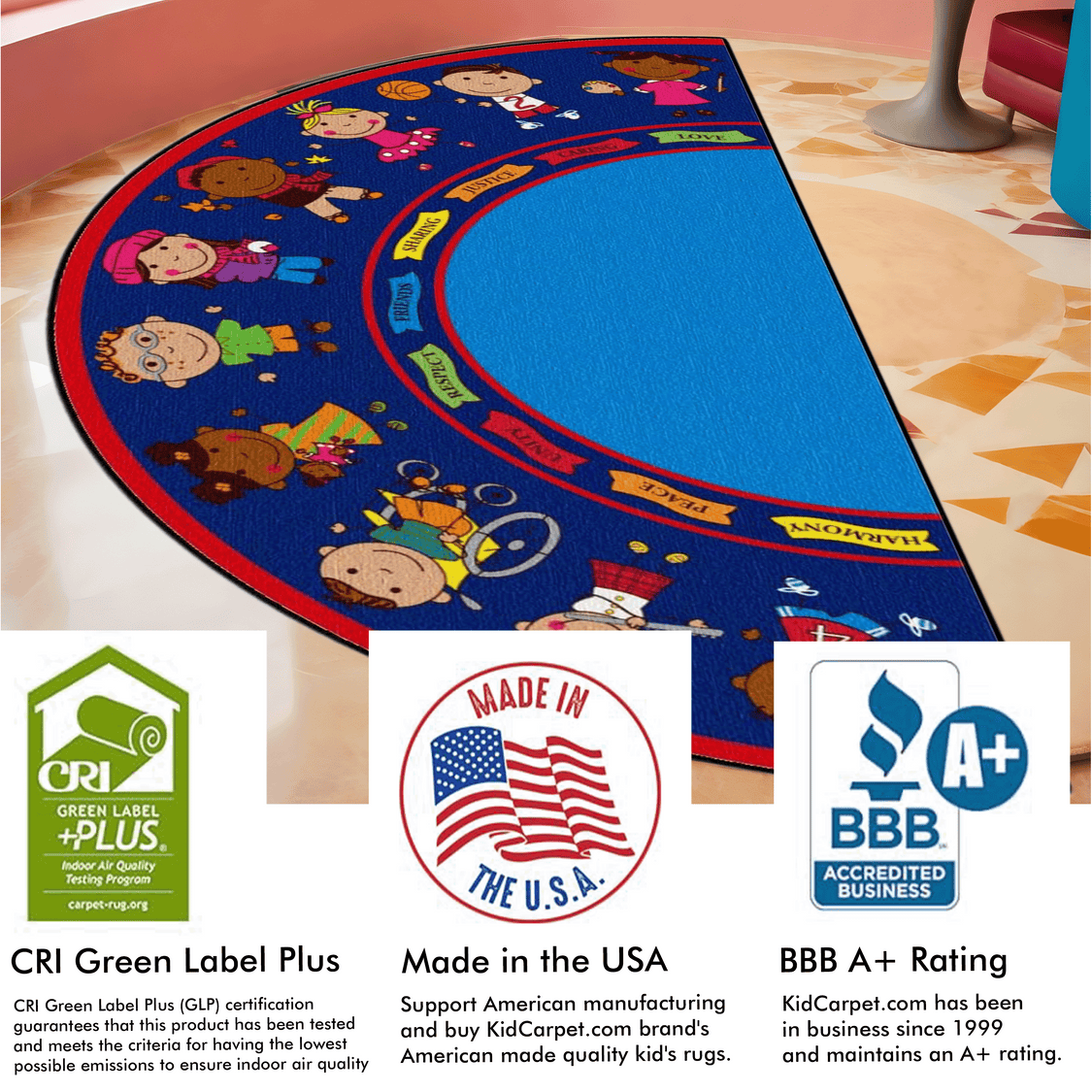 Friends Semicircle Rug – KidCarpet.com