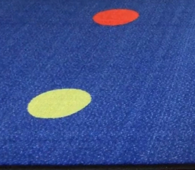 On the Spot Classroom Seating Rug Multi on Blue – KidCarpet.com