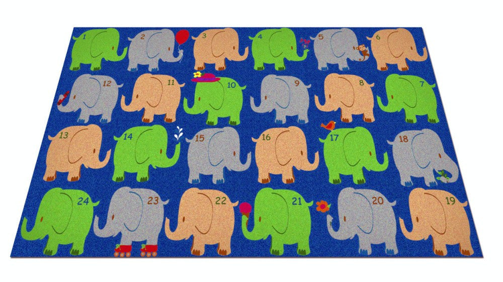 Elephant Seating Classroom Rug Bright – KidCarpet.com