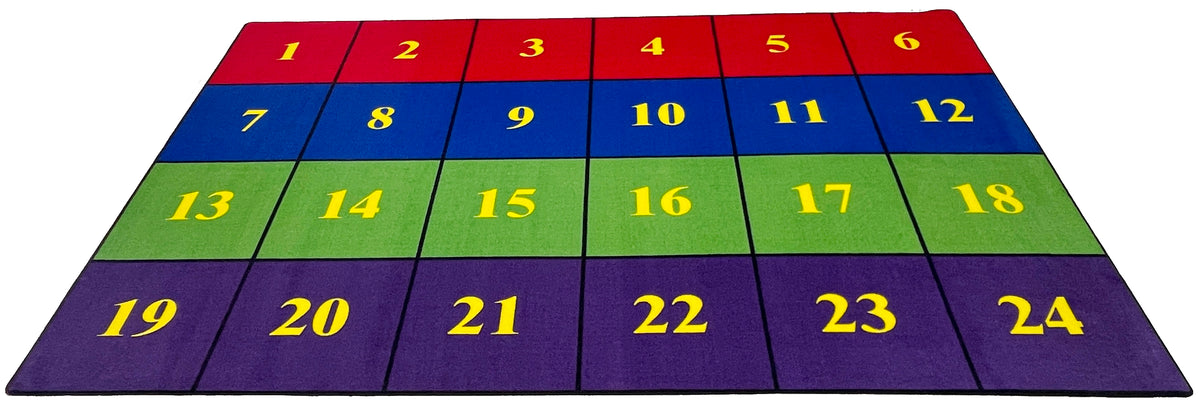 Classroom Seating Rug With 24 Squares BRIGHT – KidCarpet.com