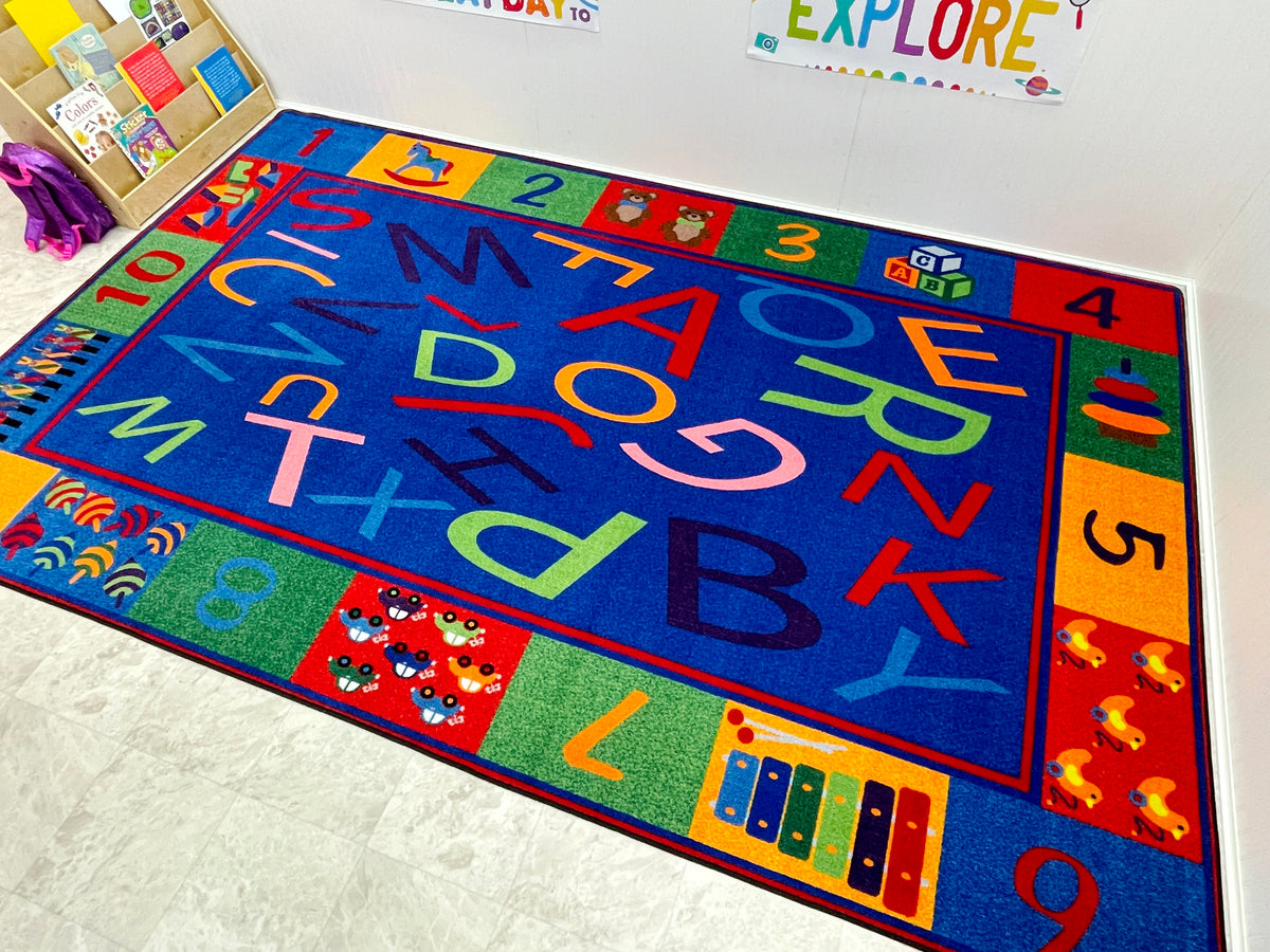 Alphabet and Numbers Teaching Toddler Rug – KidCarpet.com