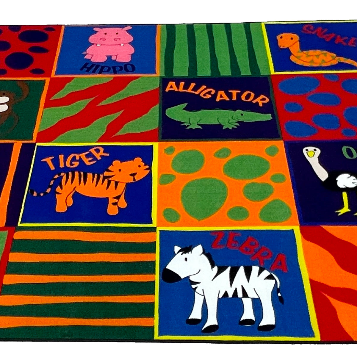 Animal Squares School Rug – KidCarpet.com