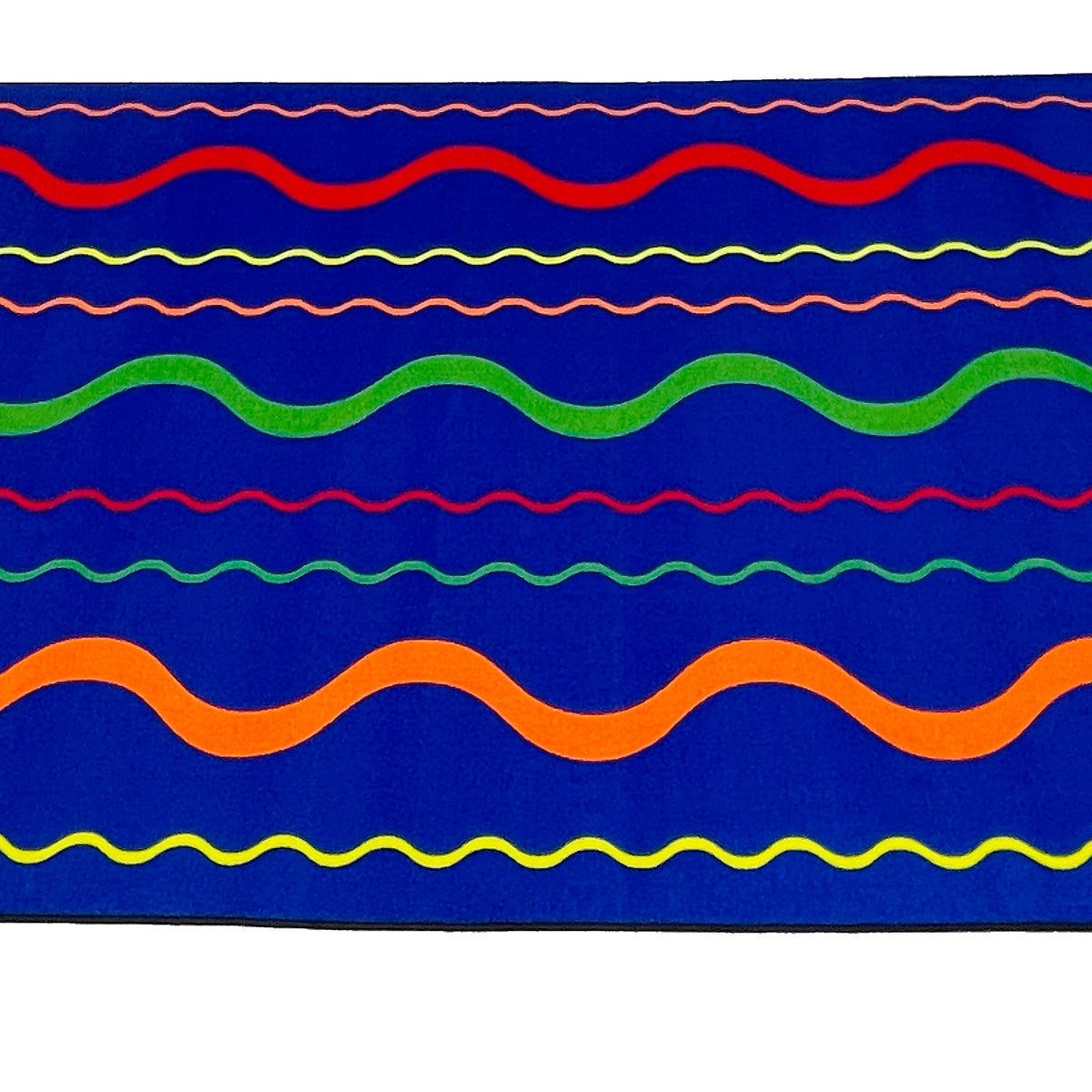 Wavy Lines Kids Rugs Multi on Blue – KidCarpet.com