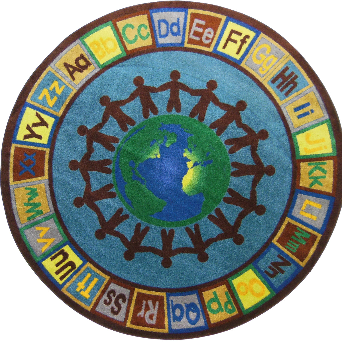 Alpha World Classroom Rug With EARTH TONE Colors – KidCarpet.com