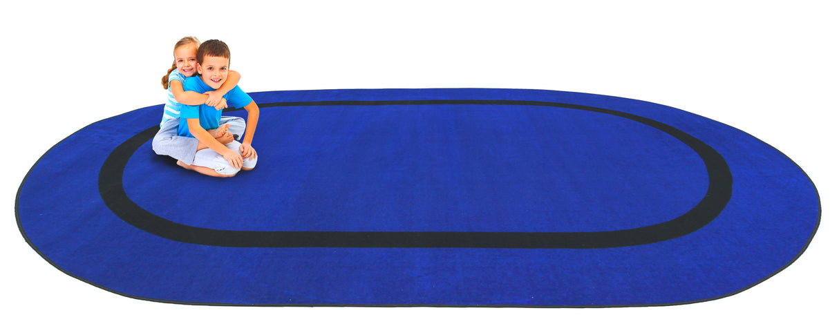 Montessori Classroom Rug Blue With Black Line – KidCarpet.com
