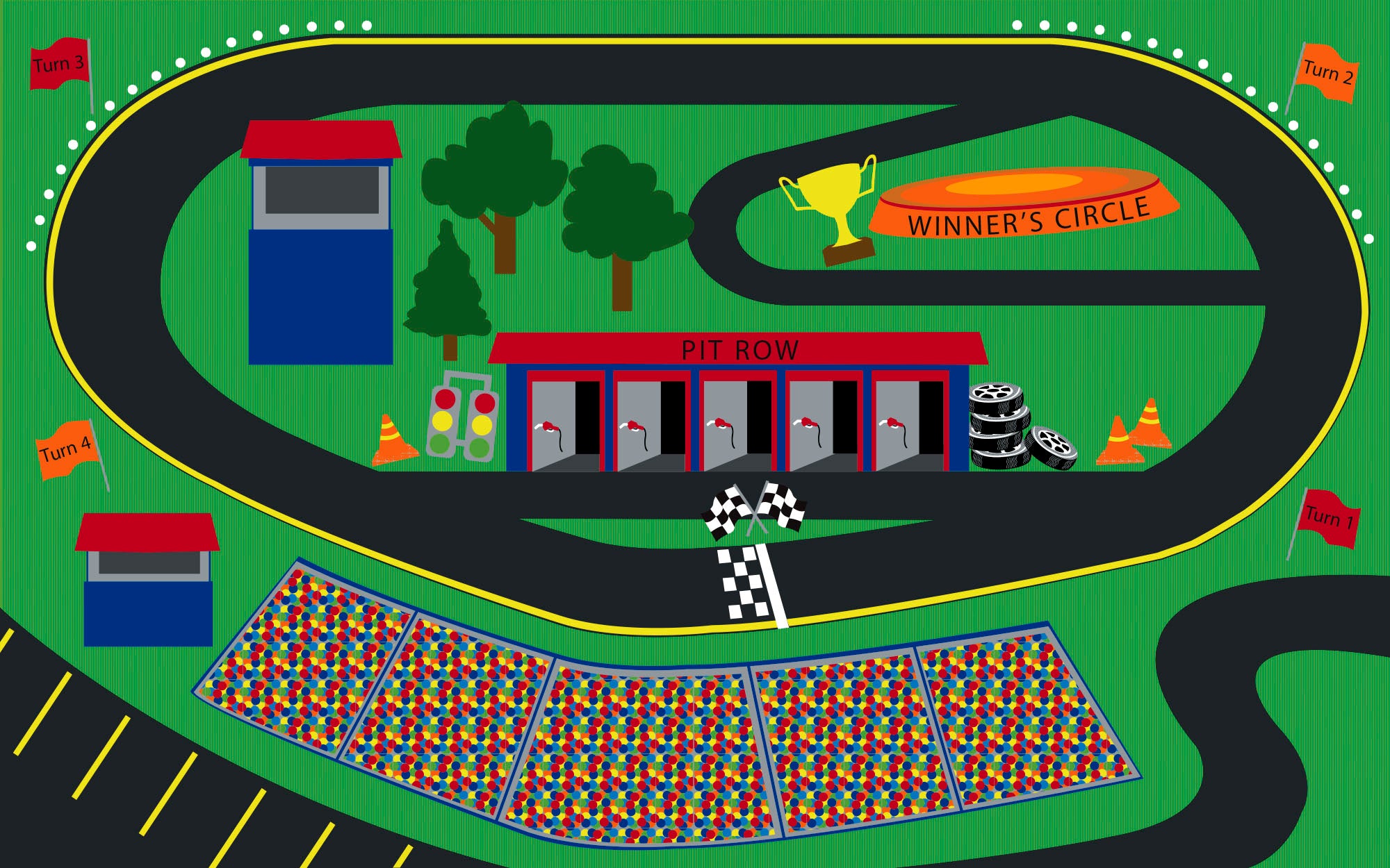 Race Car and Race Track Rugs – KidCarpet.com