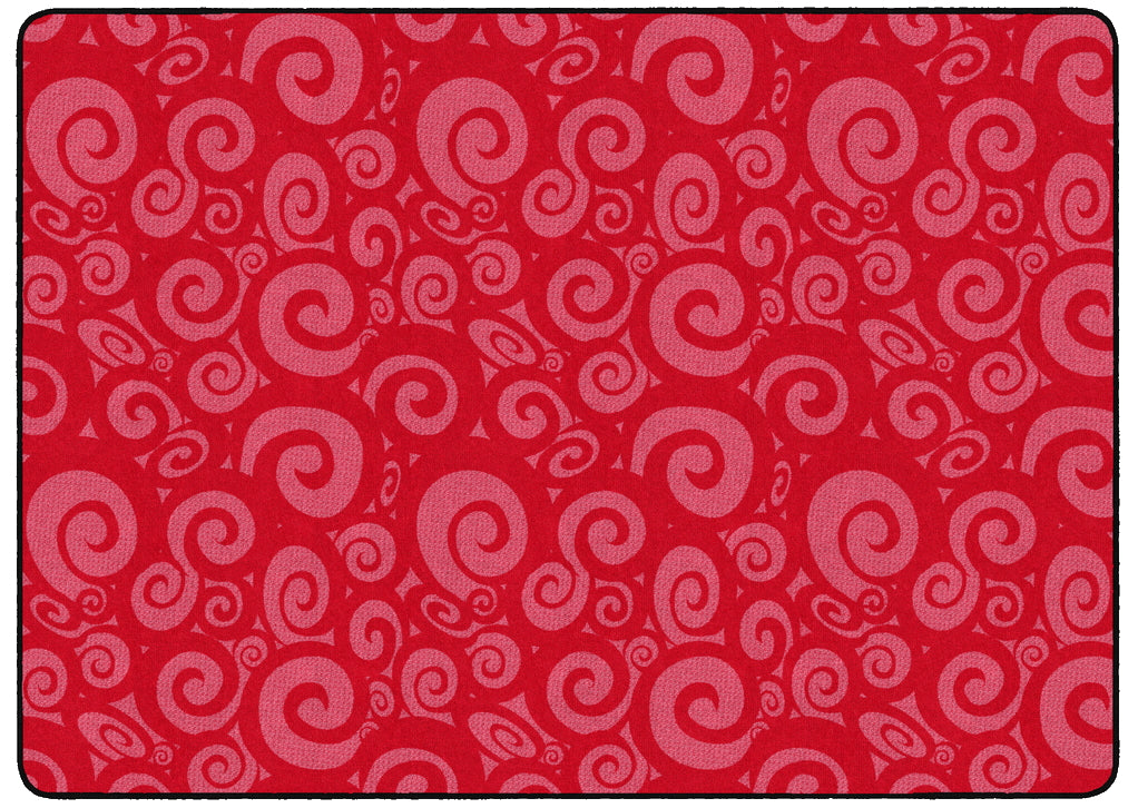 Tone on Tone Red Swirl Rug – KidCarpet.com