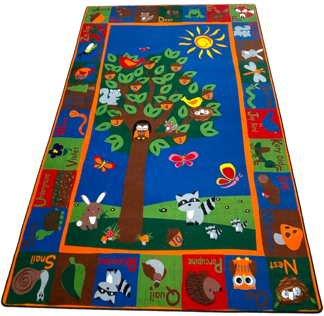 Forest Rug With Animal Alphabet – KidCarpet.com